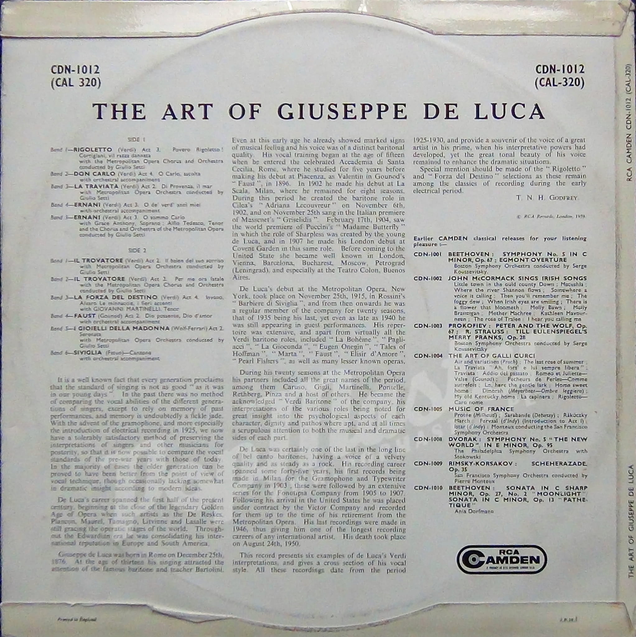 Giuseppe De Luca The Art Giuseppe De Luca CDN-1012 - sklep Popmaster.pl